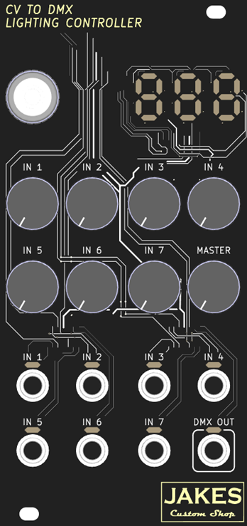 CV to DMX Stage Light Controller Eurorack Module | JCS